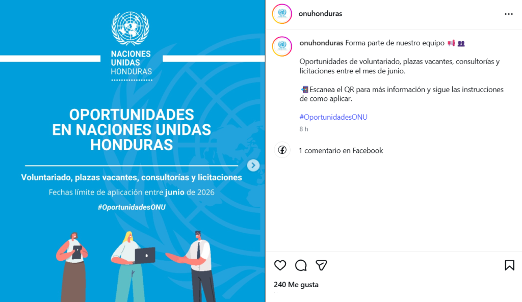 ONU anuncia nuevas vacantes y oportunidades en junio para hondureños ...